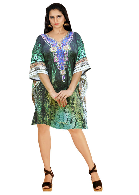 Short Kaftan dress Short Maxi dress, Women Kaftan Printed Kaftan dress ...
