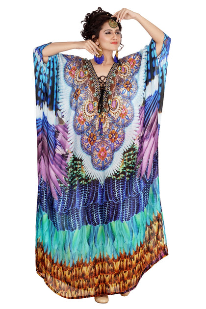 Animal Print Long Caftan, Leopard Print Kaftan, Women Animal Print ...